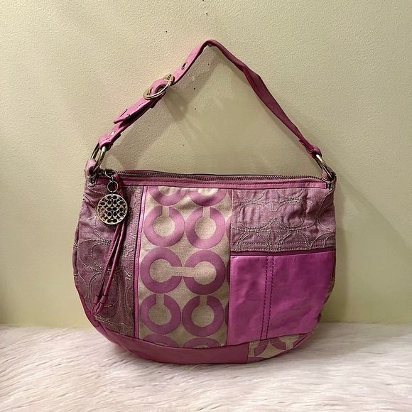 Coach | Bags | Coach Ali Patchwork Lavenderlilac Hobo Bag | Poshmark